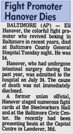 Obituaries – Eli Ted Hanover